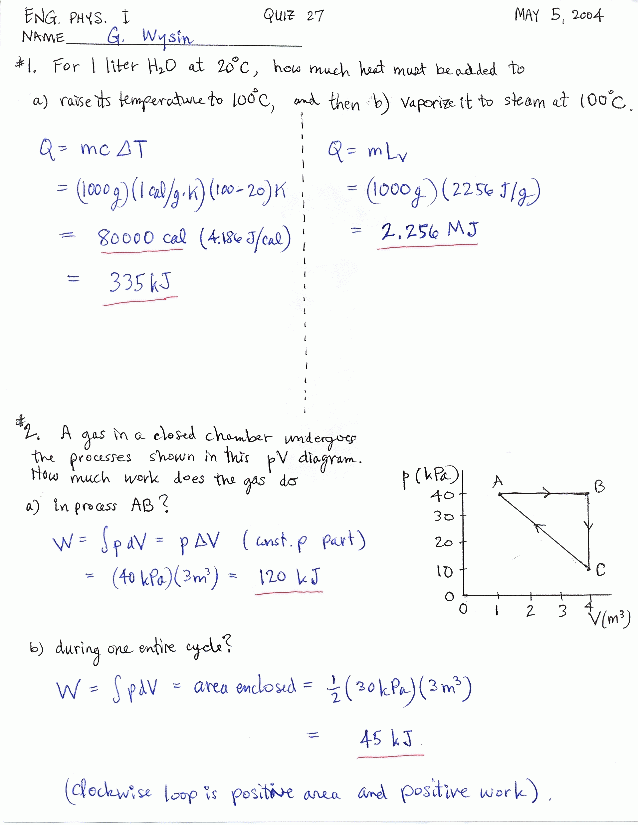 Engineering Physics I, KSU Physics 213, 223