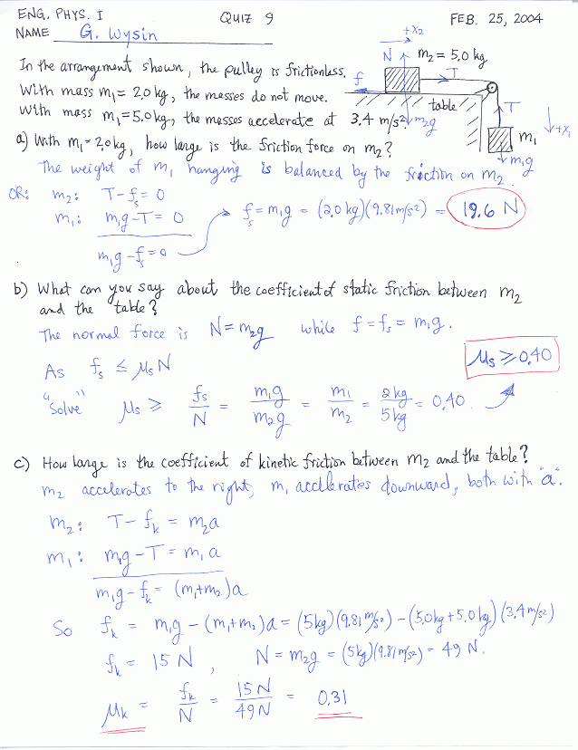 Engineering Physics I, KSU Physics 213, 223