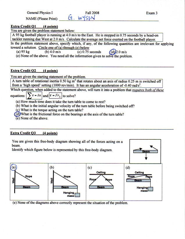 GP I Fall 2008 KSU. Exam 3 Solution